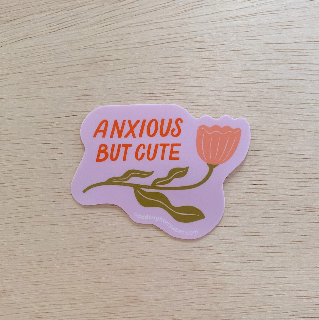 Anxious but cute Sticker – Odd Daughter Paper Co